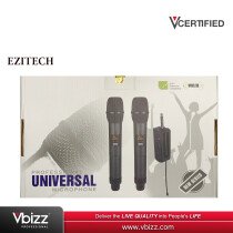 Ezitech WH 288 UHF Dual Handheld Wireless Microphone for Presentations ...